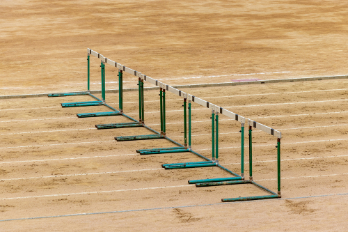 Track And Field Hurdles Side View